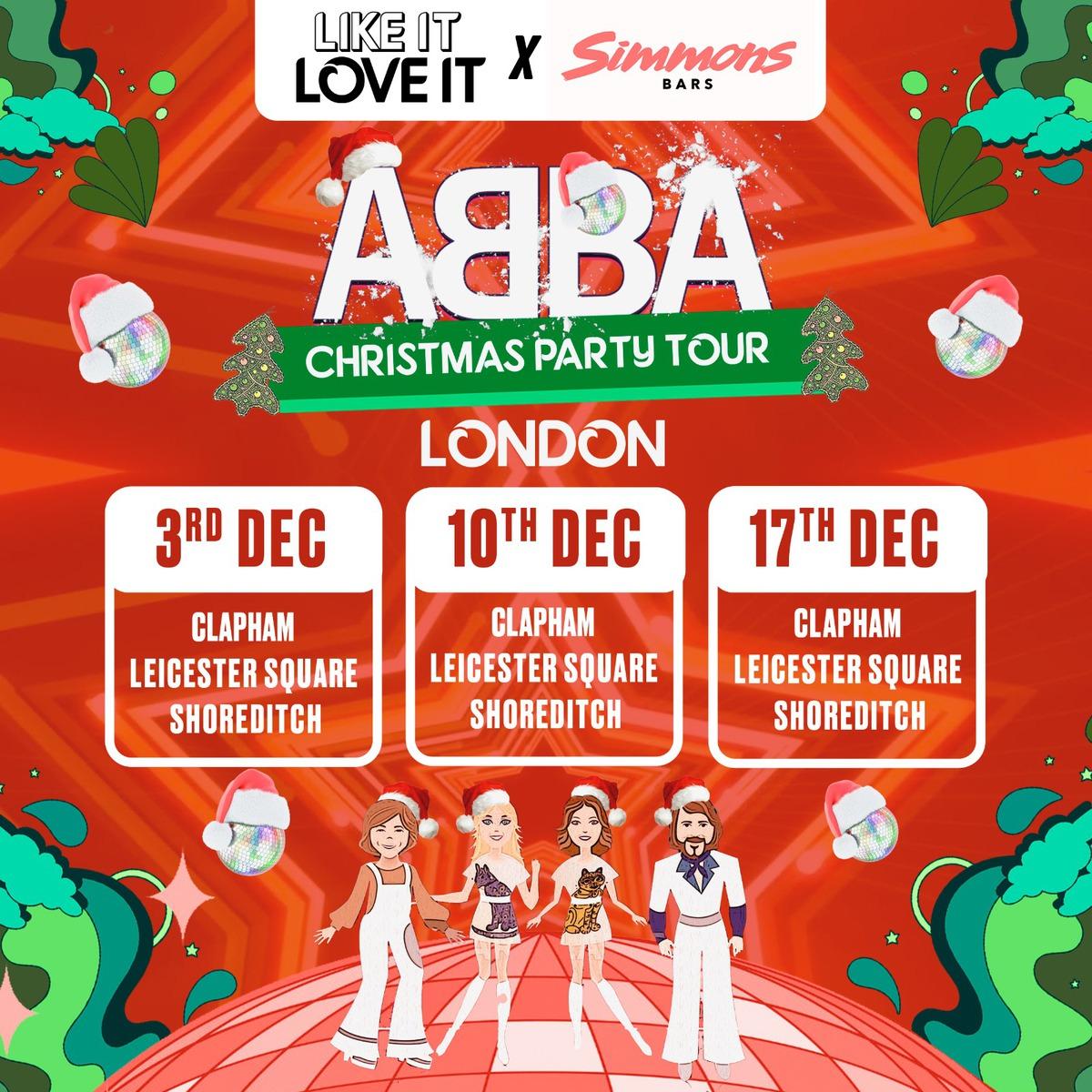 ABBA Christmas Party – London Shoreditch | The Brunch Club