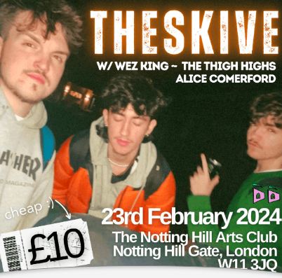 The Skive feat. Wez King, The Thigh Highs, Alice Comerford &more ...